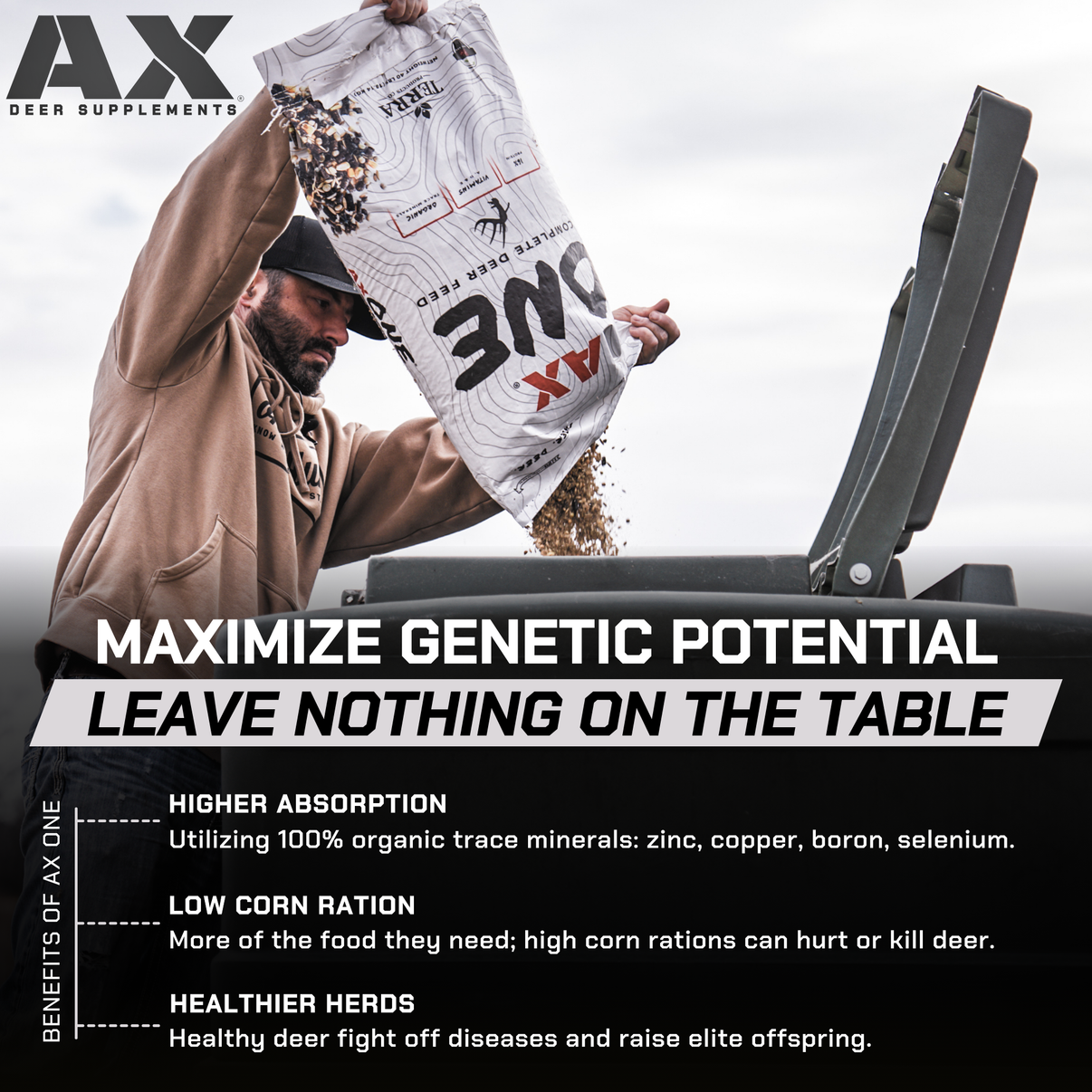 AX One - Complete Deer Feed Pallet (50 Bags) – Midwest Whitetail